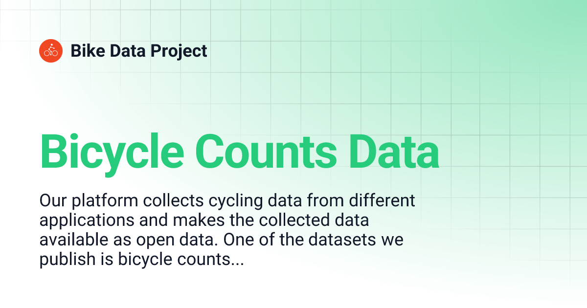 Bicycle Counts Data | Bike Data Project